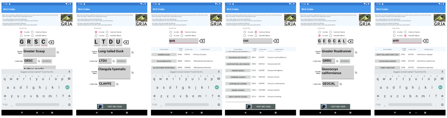 Bird Code Lookup - Big Year Birding